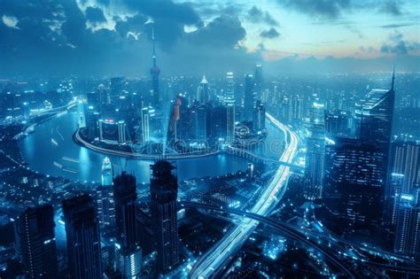 A Futuristic Metropolis Governed By Ai Algorithms Ensuring Optimal