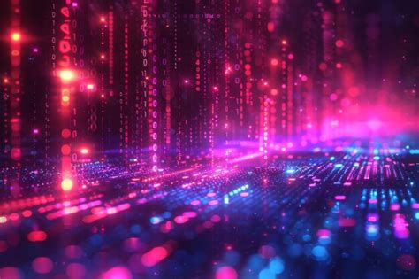 Premium Photo Digital Binary Technology Background Created With