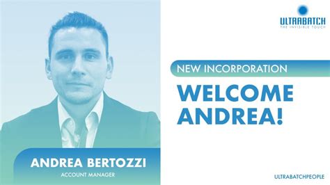 A Warm Welcome To Andrea Bertozzi Our New Account Manager As He Aptly