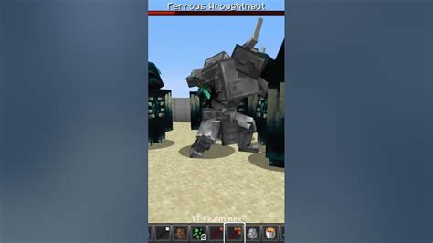 Ferrous Wroughtnaut Vs 5 Warden Minecraft Battle Youtube