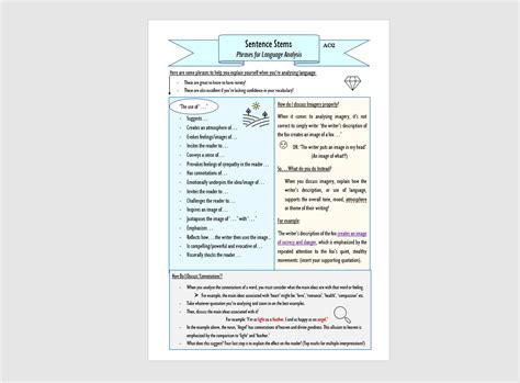 Helpful Phrases For Language Analysis Including Tips And Effects