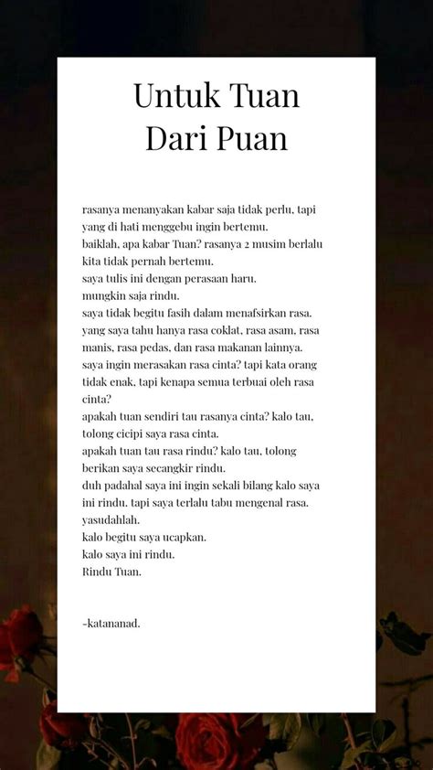 Untuk Sang Tuan Yang Dirindukan