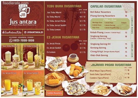 Daftar Harga Menu Jus Antara 2026 Foodierate