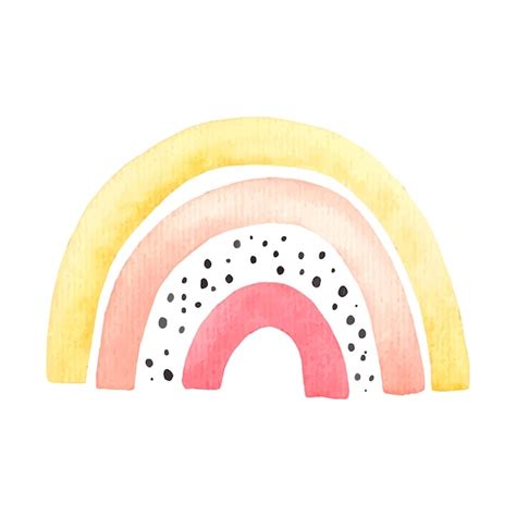 Premium Vector Cute Sky Elements Rainbows Stars Drops