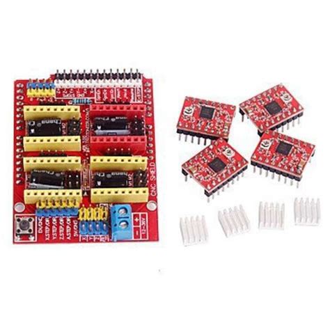 3d Printer Cnc Shield V3 Engraving Machine Expansion Board A4988 Driver With Heat Sink Shopee