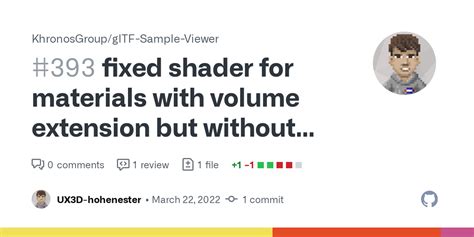 Fixed Shader For Materials With Volume Extension But Without