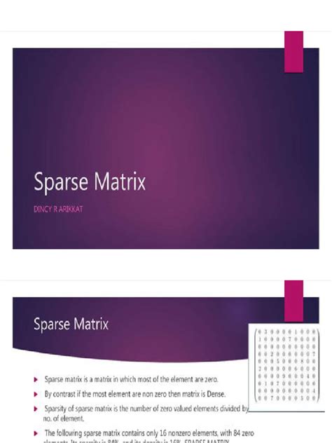 unit i sparse matrix pdf