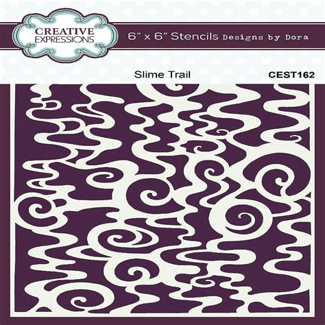 Creative Expressions Designs By Dora Stencil 6x6 Slime Trail