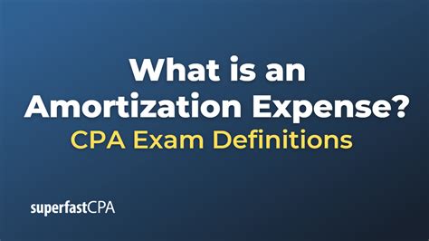 What Is An Amortization Expense Superfastcpa Cpa Review