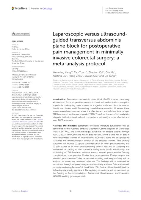 Pdf Laparoscopic Versus Ultrasound Guided Transversus Abdominis Plane Block For Postoperative