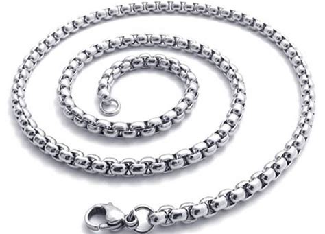 Stainless Steel Womens Mens Necklace Chain 24 Rings Link 3mm Fashion