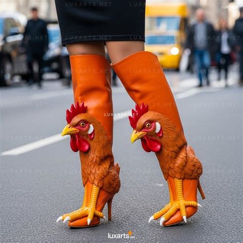 Chicken Shaped High Boots The Perfect Blend Of Cute And Chic Luxarts
