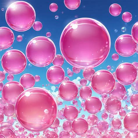 10 Very Detailed Hd Shiny Floating Pink Bubbles With No Background