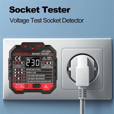 Generic Habotest Socket Tester Eu Uk Us Plug Socket Detector Ht106d Electroscope Ground Zero