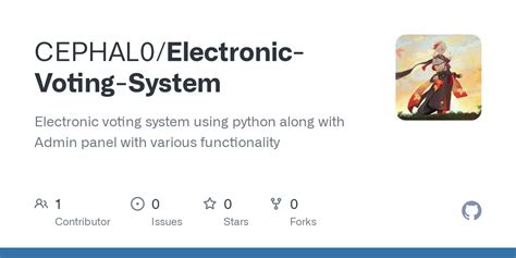 Github Cephal0electronic Voting System Electronic Voting System