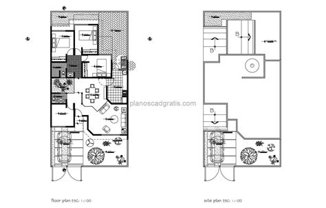 Casa De Un Nivel Con 3 Habitaciones Planos De Autocad 1308201 Planos Cad