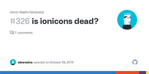 Is Ionicons Dead Issue Ionic Team Ionicons GitHub