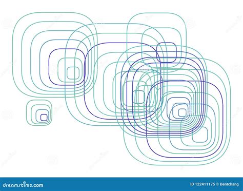 Abstract Geometric Background With Shape Of Rounded Rectangle Pattern