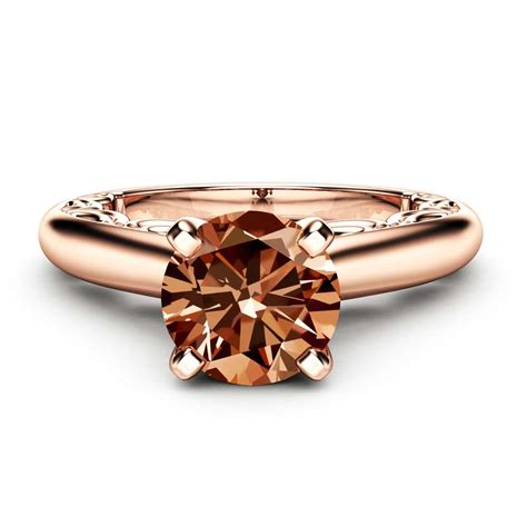 Rose Gold Chocolate Diamond Engagement Rings Diamond Engagement Rings