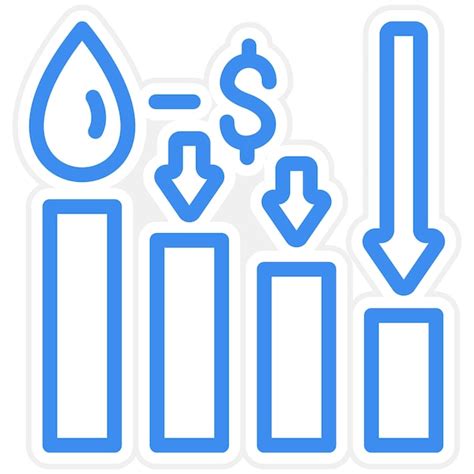 Premium Vector Oil Price Decrease Icon Style