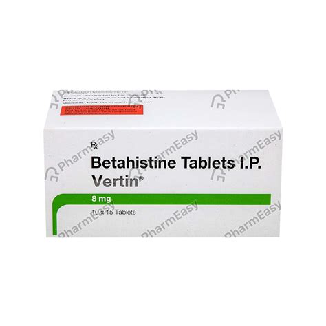 Vertin 8 Mg Tablet 15 Uses Side Effects Dosage Composition