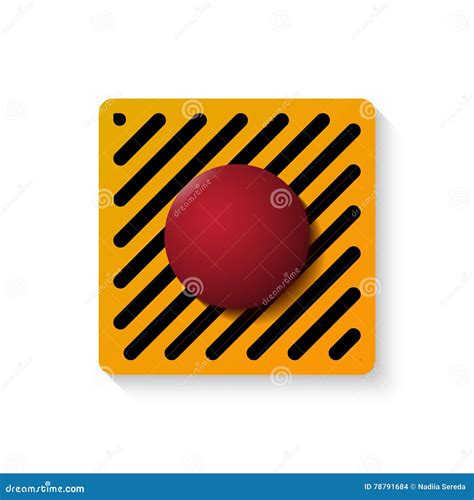 Launch Button Isolated Over White Stock Vector Illustration Of Panel Emergency 78791684