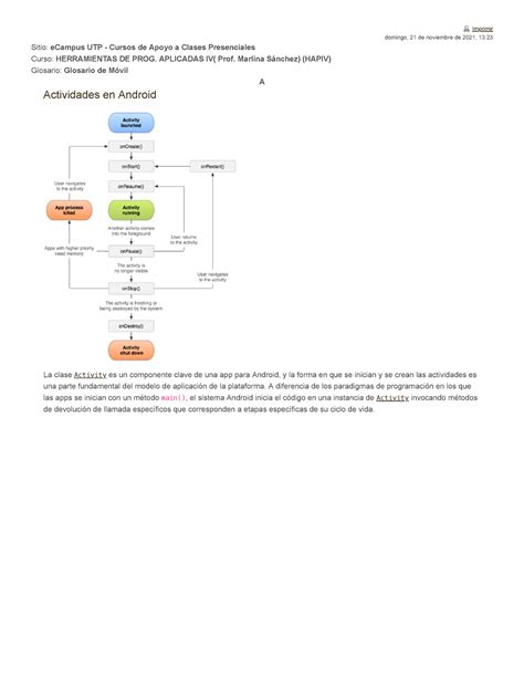 Glosario De Móvil Nota A Herramientas De Programación Aplicada I