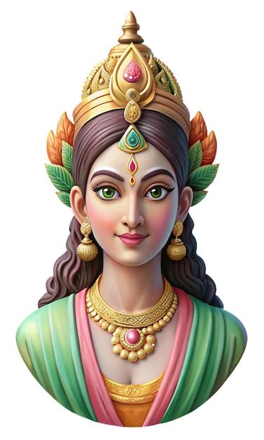 Divine Hindu Goddess Parvati Premium Ai Generated Image