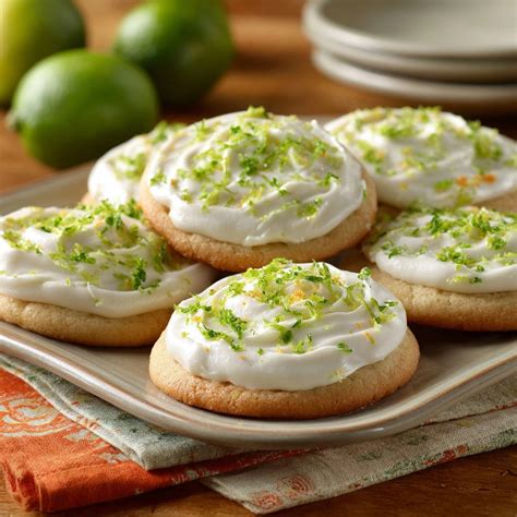 Frosted Cookies With Zesty Lime Zing