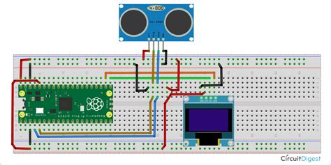 Interfacing Ultrasonic Sensor With Raspberry Pi Pico And Displaying The Distance On OLED Display