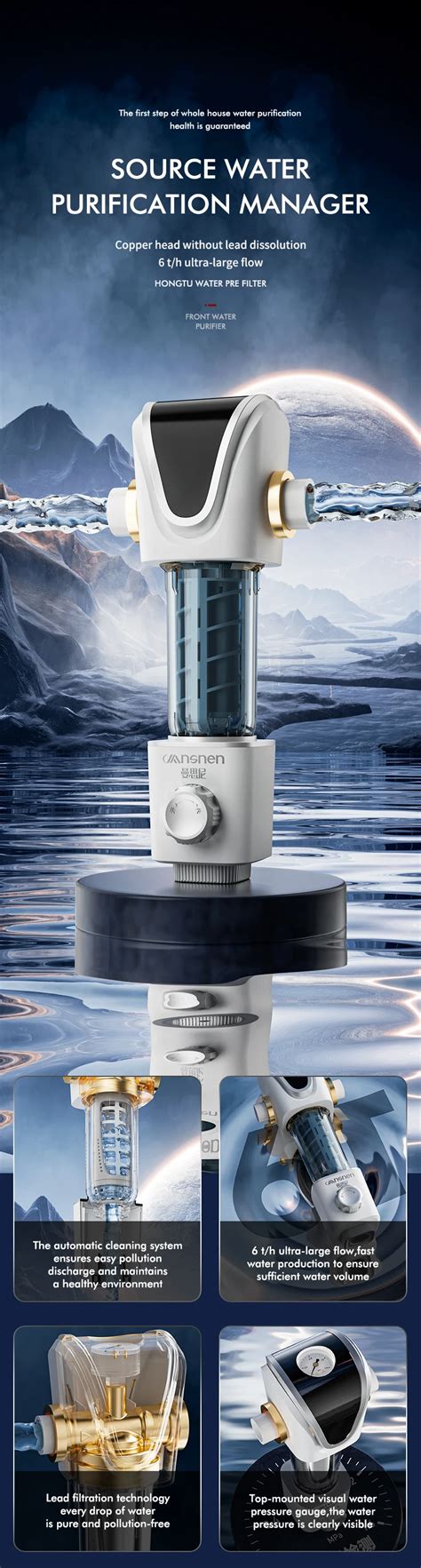 Auto Backwash System Spin Sediment Filter 40 Micron Reusable Flushable Whole House Water Auto Backwash System Spin Sediment Filter 40 Micron Reusable Flushable Whole House Water