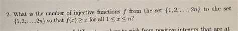 Solved What Is The Number Of Injective Functions F ﻿from The