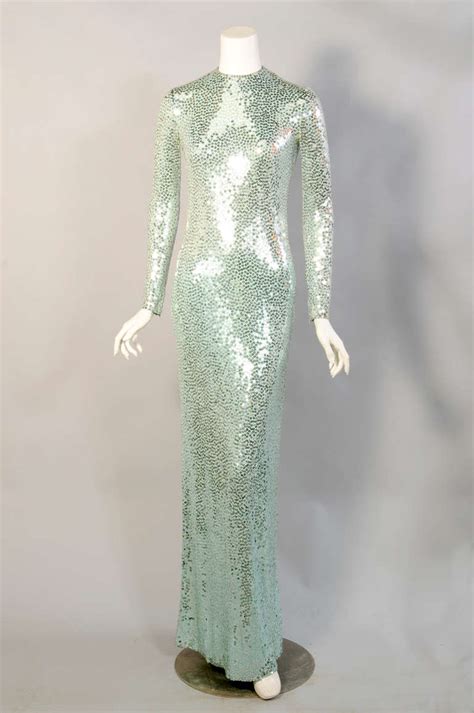 Norman Norell Sea Green Mermaid Gown Ex Collection Of Denise At 1stdibs