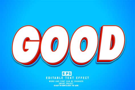 Good 3d Editable Text Effect Vector Graphic By Truevector · Creative