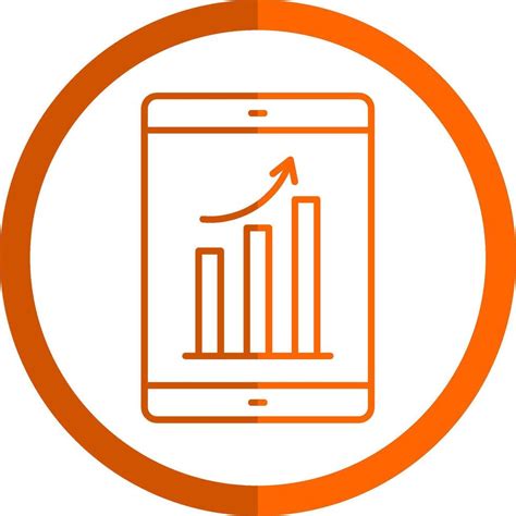 Growth Line Orange Circle Icon 42989658 Vector Art At Vecteezy
