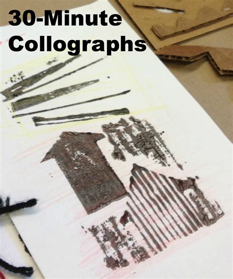 30 Minute Collograph Printmaking K 6 Artk 6 Art