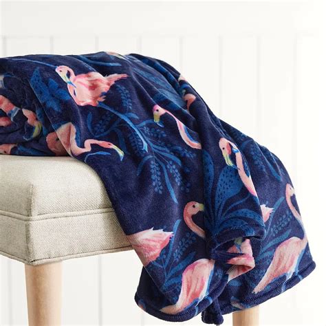 Vera Bradley Flamingo Party Plush Throw Blanket Rebel Mimi