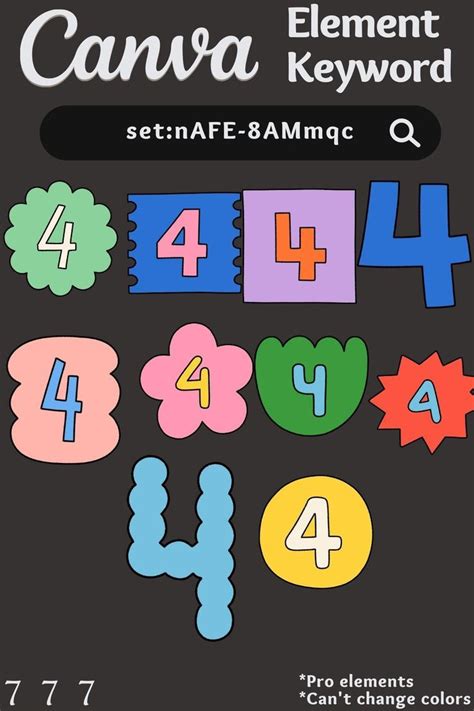 Canva Elements Canva Elements Keyword Aesthetic Number