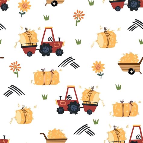 Premium Vector 0176tractorpattern