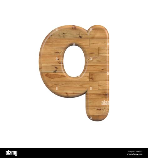 Wood Letter Q Lower Case 3d Pine Font Suitable For Decoration