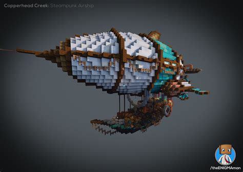 Steampunk Airship Build Minecraft Steampunk Steampunk Airship