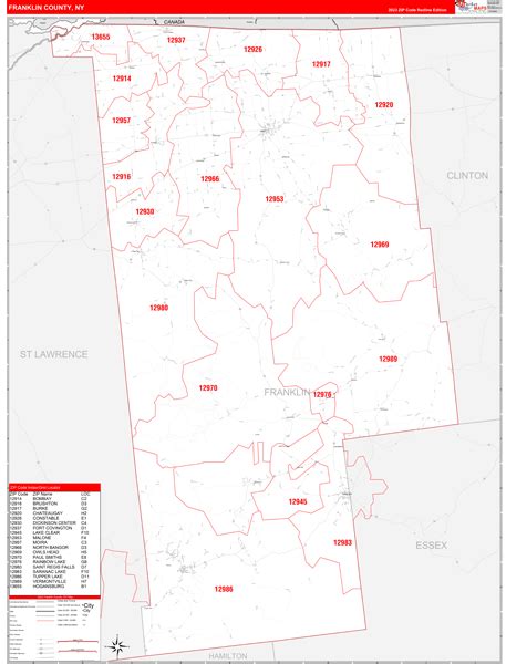 Franklin County Zip Code Map