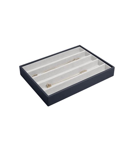 Stackers Classic 5 Section Box Navy Blue And Grey Stackers And Co