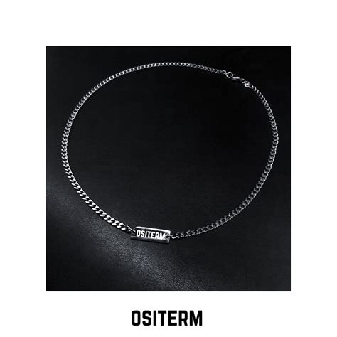 Ositerm新品项链黄子韬黄景瑜同款项链 Logo净链宋威龙原创设计虎窝淘