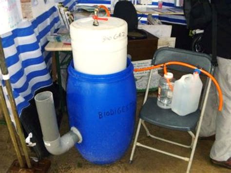 Biogas Digester By Plastic Drum Under Construction ~ Biogas Plant