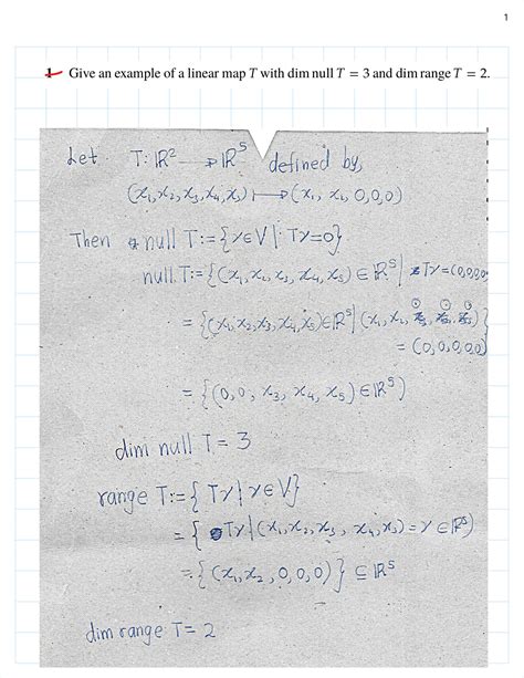 Chapter 4 Linear Maps Exercises Linear Algebra