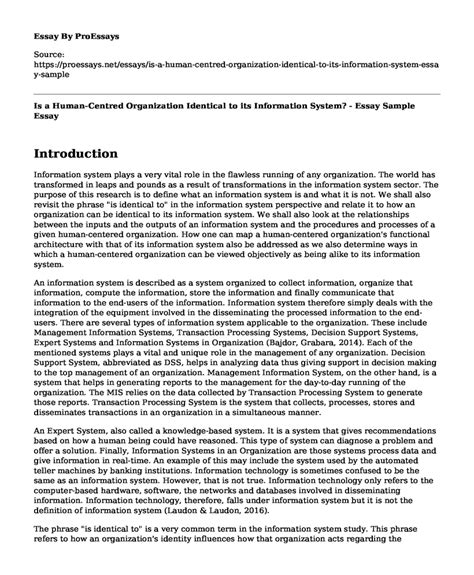 📌 Is A Human Centred Organization Identical To Its Information System