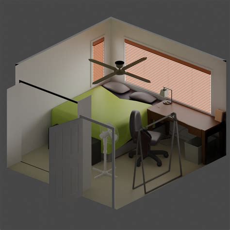 Fundamentals Of 3d Mesh Modeling In Blender Room Cg Cookie