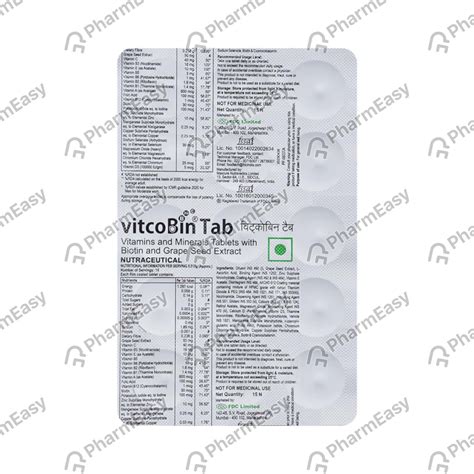 Buy Vitcobin Strip Of 15 Tablets Online And Save Up To 24 At Pharmeasy
