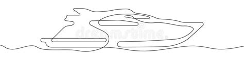 Yacht Icon Line Continuous Drawing Vector One Line Yacht Icon Vector